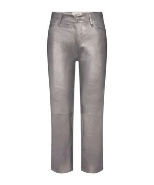 FRAME Metallic Straight Leg Trousers