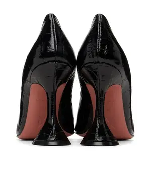 Amina Muaddi Ami Pump 95 High Heel - Black