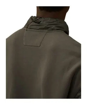 C.P. COMPANY Half-zip Quilted Sleeve Sweatshirt
