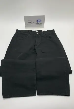 ICON DENIM LOS ANGELES Bea Jeans Wide Leg Belted Denim - Black