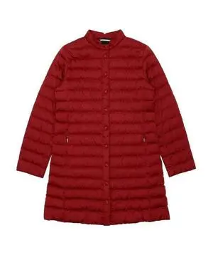 Max Mara Quilted Down Jacket With Logo Detail - Red