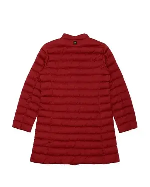 Max Mara Quilted Down Jacket With Logo Detail - Red