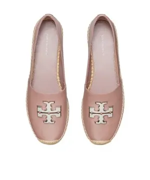 Tory Burch Eleanor Logo Plaque Espadrilles - Nude