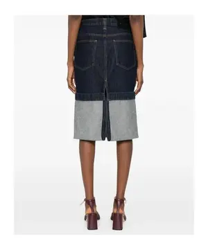 Khaite Belt Loop Midi Skirt - Black