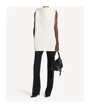 Balenciaga Sleeveless Vareuse Dress With Voluminous Panels - Ivory