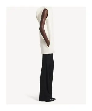 Balenciaga Sleeveless Vareuse Dress With Voluminous Panels - Ivory