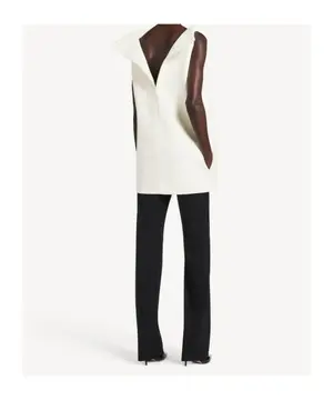 Balenciaga Sleeveless Vareuse Dress With Voluminous Panels - Ivory