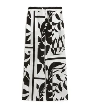 MAX MARA Max Mara Floral Print Palazzo Trousers