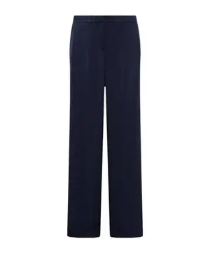Marella Wide-leg Trousers With Pleated Details And Belt Loops