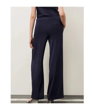 Marella Wide-leg Trousers With Pleated Details And Belt Loops