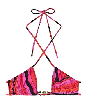 Emilio Pucci Marmo Triangle Bikini Top - Red
