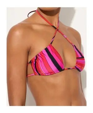 Emilio Pucci Marmo Triangle Bikini Top - Red