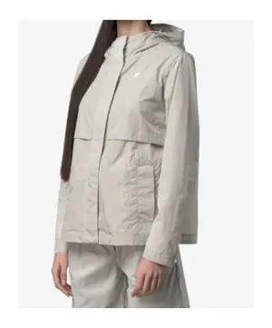 K-WAY Zip Up Hooded Jacket With Logo Patch