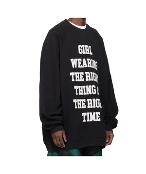 Vaquera Oversized Pullover Sweatshirt With Text Appliqu