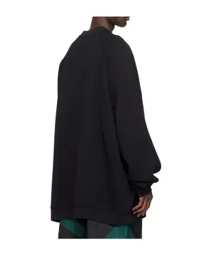 Vaquera Oversized Pullover Sweatshirt With Text Appliqu