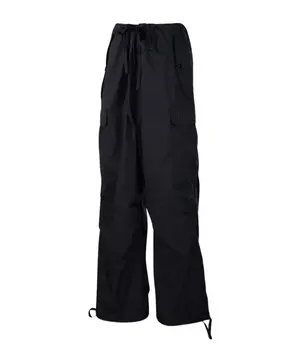 P.a.r.o.s.h Cargo Pants With Drawstring And Adjustable Hem - Black