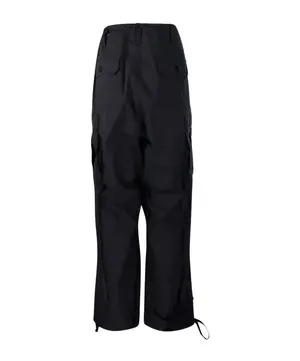 P.a.r.o.s.h Cargo Pants With Drawstring And Adjustable Hem - Black