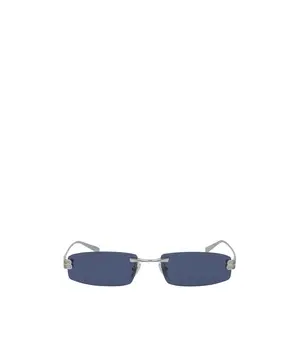 Balenciaga Balenciaga Gossip S Rimless Rectangular Sunglasses Blue