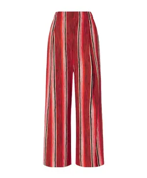 Proenza Schouler Amira Striped Wide Leg Pants - Red