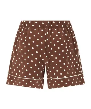 P.a.r.o.s.h Polka Dot Elasticated Waist Shorts - Brown
