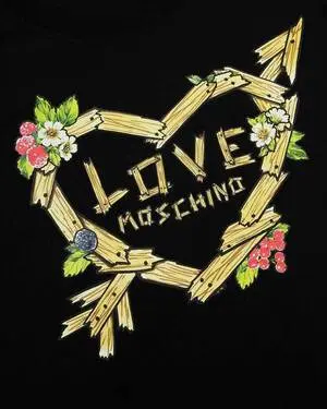 Moschino Cotton Love Heart T-shirt - Black