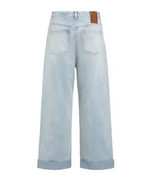 Valentino Garavani Stonewashed Wide Leg Jeans - Blue