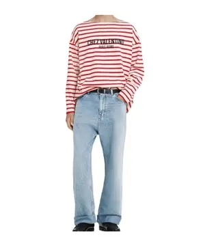 Valentino Garavani Stonewashed Wide Leg Jeans - Blue