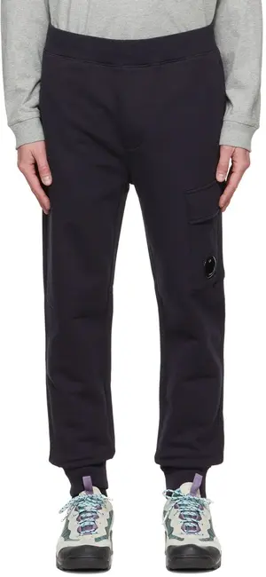 C.P. COMPANY Lens-detail Cargo Sweatpants - Black
