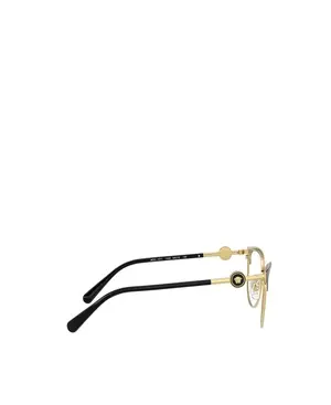 Versace Logo Plaque Cat-eye Frame Glasses - Black