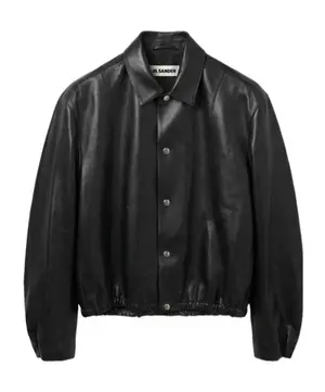 JIL SANDER Elasticated-hem Leather Jacket - No