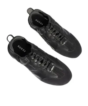 Gucci Suede And Leather Flex Sneakers