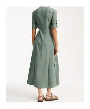 Marella Stretch Linen And Viscose Shirt Dress