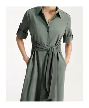 Marella Stretch Linen And Viscose Shirt Dress