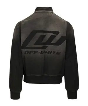 Off-White Cotton Bomber Jacket - Black