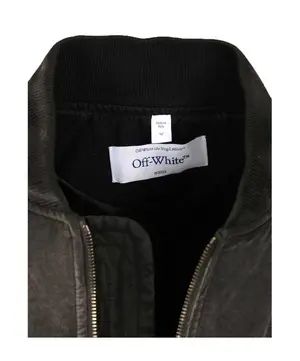 Off-White Cotton Bomber Jacket - Black