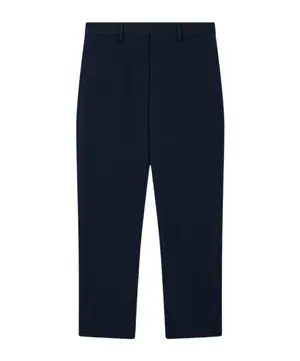 Emporio Armani Logo Plaque Tapered Trousers - Navy