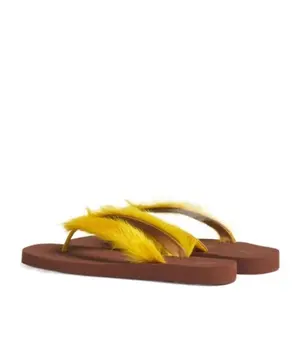 Marni Feather Embellished Flip Flop Sandals