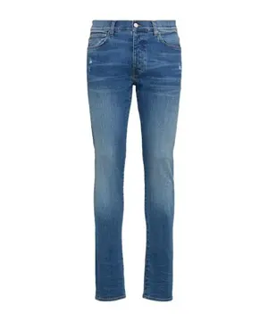 Amiri Stack Cotton Denim Jeans - Blue