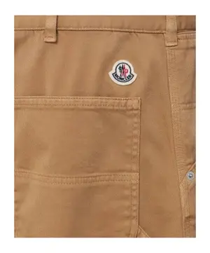Moncler Cargo Cotton Gabardine Pants - Brown