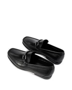 FERRAGAMO Logo Buckle Loafers - Black