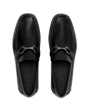 FERRAGAMO Logo Buckle Loafers - Black