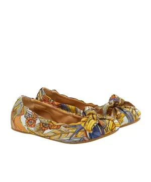 FERRAGAMO Embellished Bow Ballet Flats - Multicolor