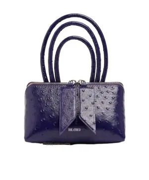 Attico Mini Friday Embossed Leather Bag - Black