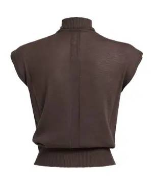 Rick Owens Knit Short Sleeve Turtleneck Top - Black