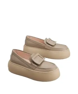 ROGER VIVIER Viv' Up Loafers In Leather - Grey