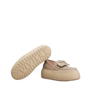 ROGER VIVIER Viv' Up Loafers In Leather - Grey