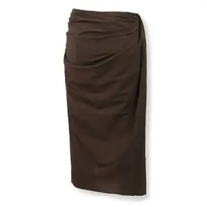 Jacquemus Draped Asymmetric Hem Skirt - Brown