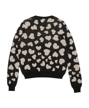 Sportmax Heart Pattern Pullover - Black