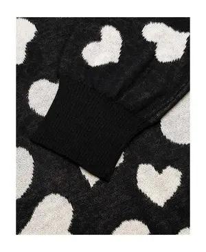 Sportmax Heart Pattern Pullover - Black