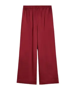 BY MALENE BIRGER Cabello Wide Leg Satin Trousers - Cabernet